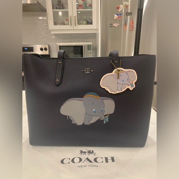 Coach | Bags | Euc Authentic Coach X Disney Dumbo Leather Tote Bag ...